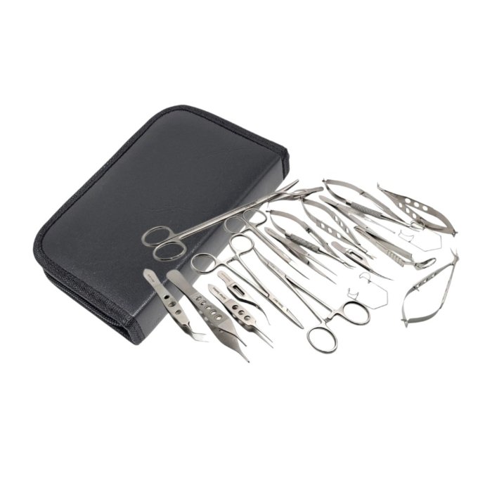 Eye Microsurgery Ophthalmic Forceps, Scissors & Speculum Instrument Kit ...