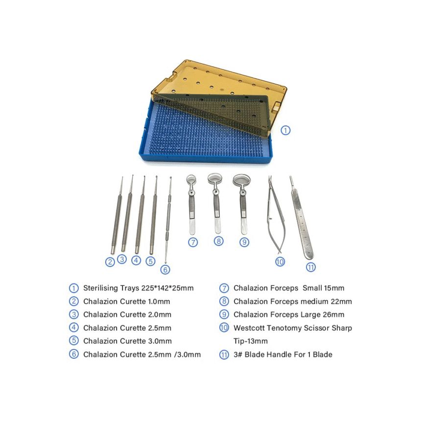 Chalazion Curette Set – Ophthalmic Surgical Instruments (Titanium ...