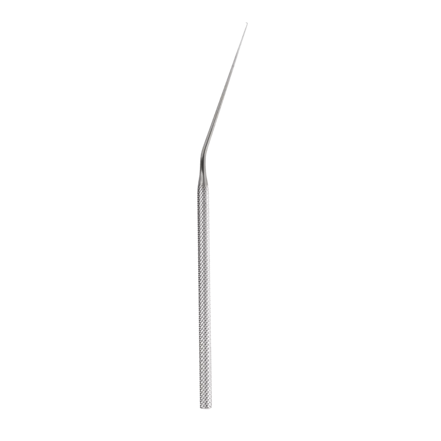 Neurosurgery Surgical Hook – 1mm Tip, Angled 90° Up, 6 1/4″ - Surgical Mark