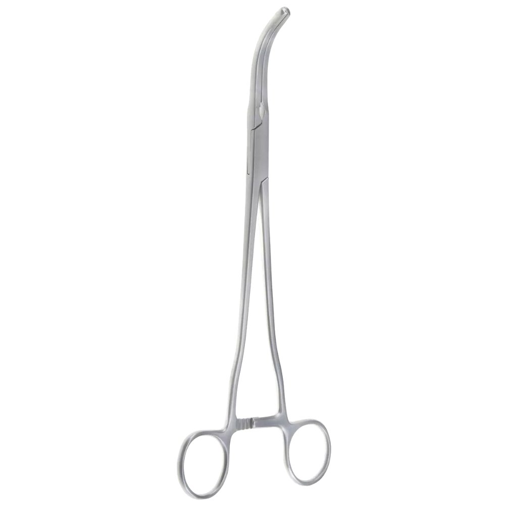 OB/GYN 9 1/2″ B-Clamp Straight Handle Acutely Curved Jaw - Surgical Mark