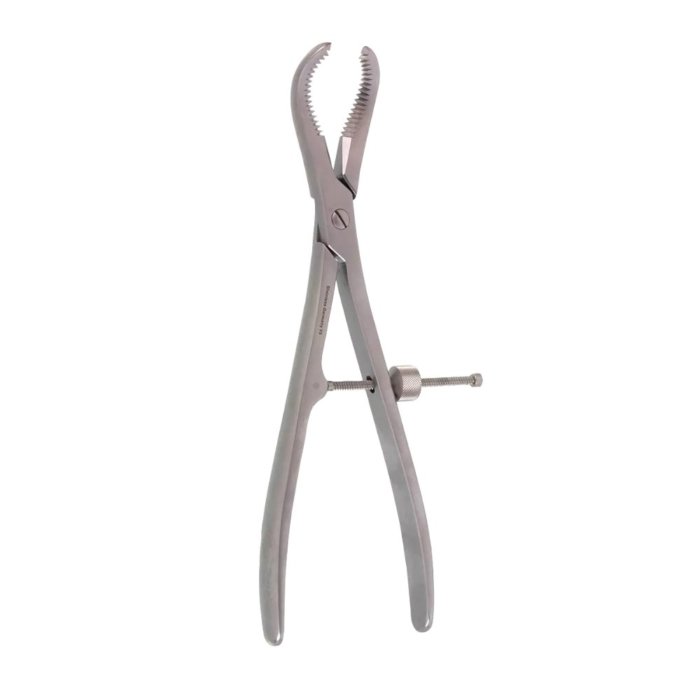 Neurosurgery Surgical 9" Bone Reduction Forceps, Curved - Surgical Mark