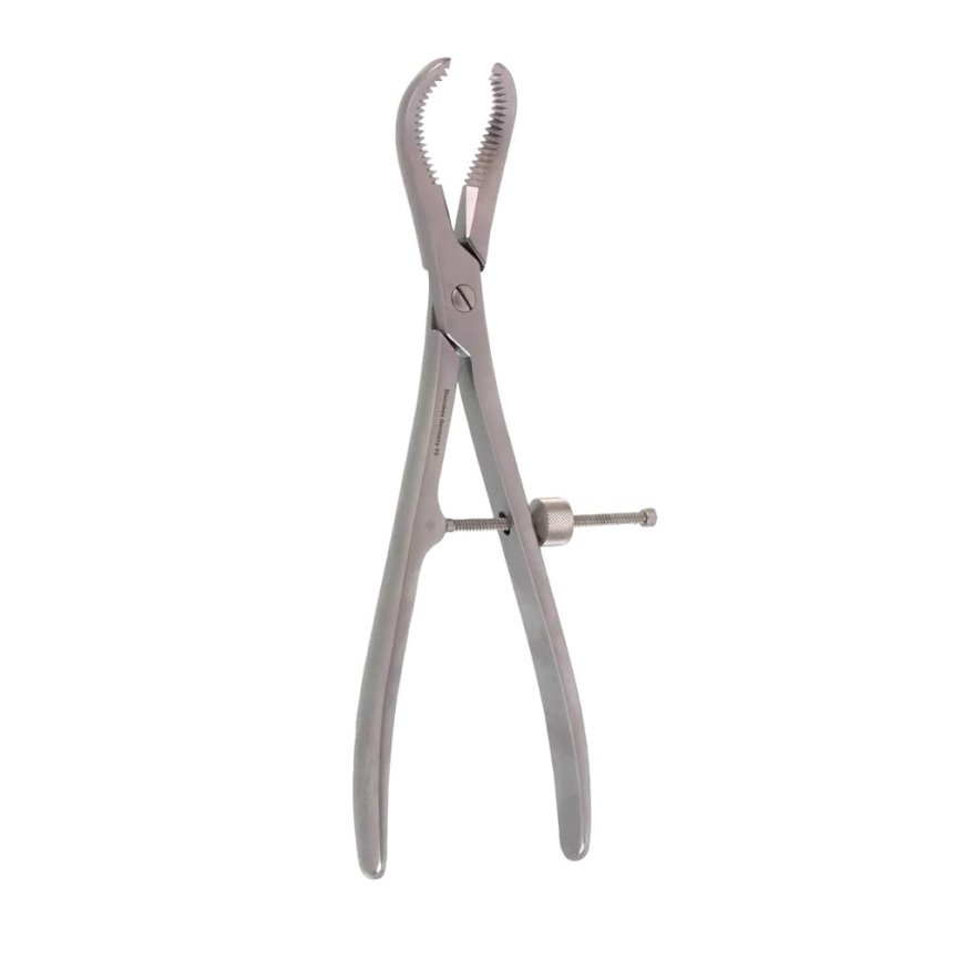 Neurosurgery Surgical 9" Bone Reduction Forceps, Curved - Surgical Mark