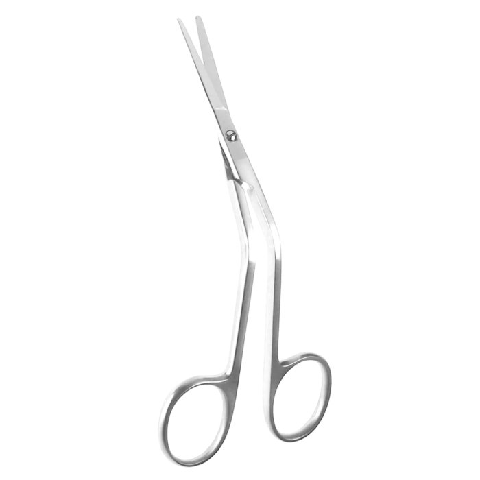 ENT Foman Dorsal Scissors Straight Blade Angled Handle - Surgical Mark