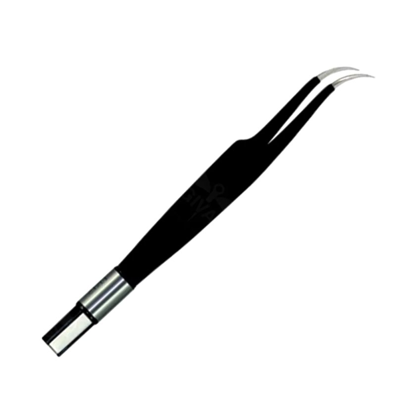 Electro Surgical Jeweler #7 Curved European Non Stick Bipolar Forceps ...