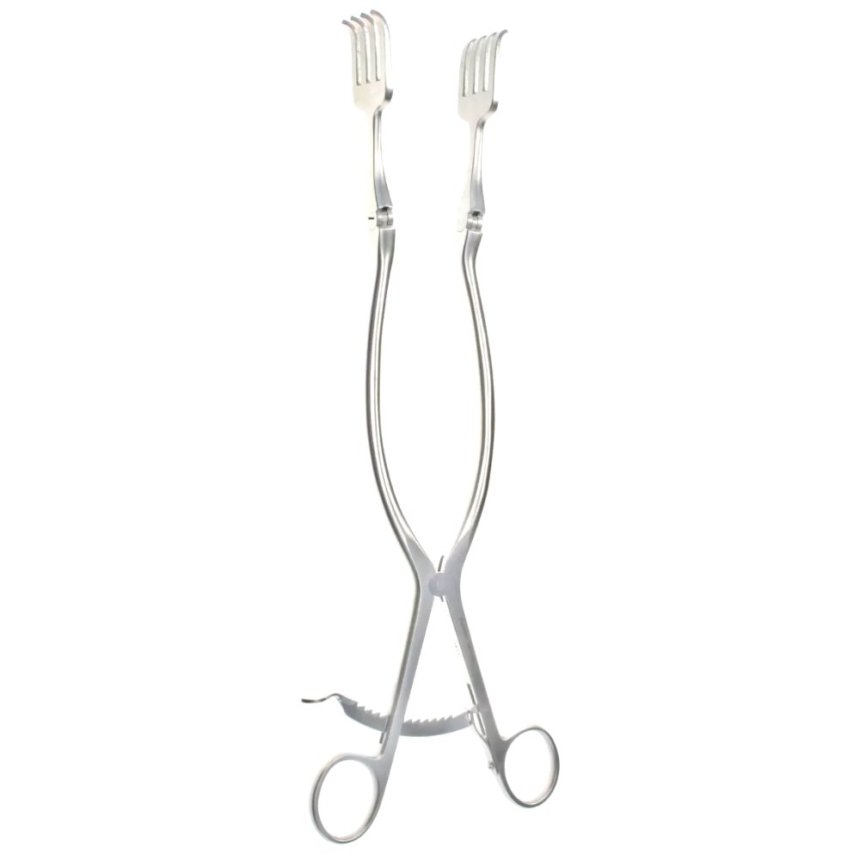 Neurosurgery Surgical Oberhill Retractor – 4 Prong Blades, 1″ × 1½″, 13 ...