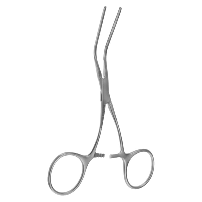 4 ¾″ Castaneda Clamp – Curved Shank, Spoon Jaw - Surgical Mark