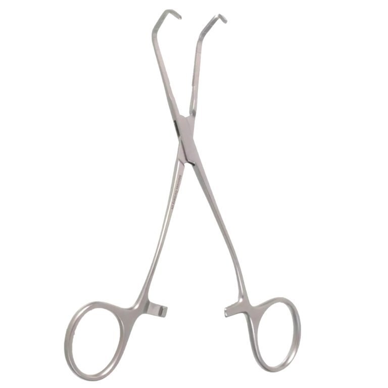 6″ Castaneda Clamp – Curved Shank, Large - Surgical Mark