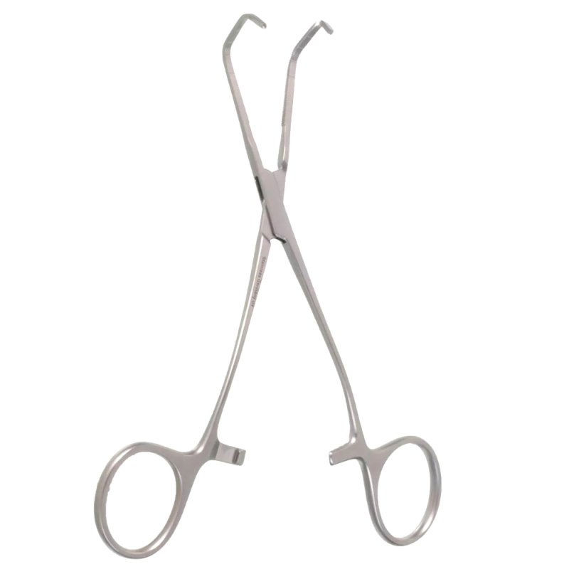 6″ Castaneda Clamp – Curved Shank, Large - Surgical Mark