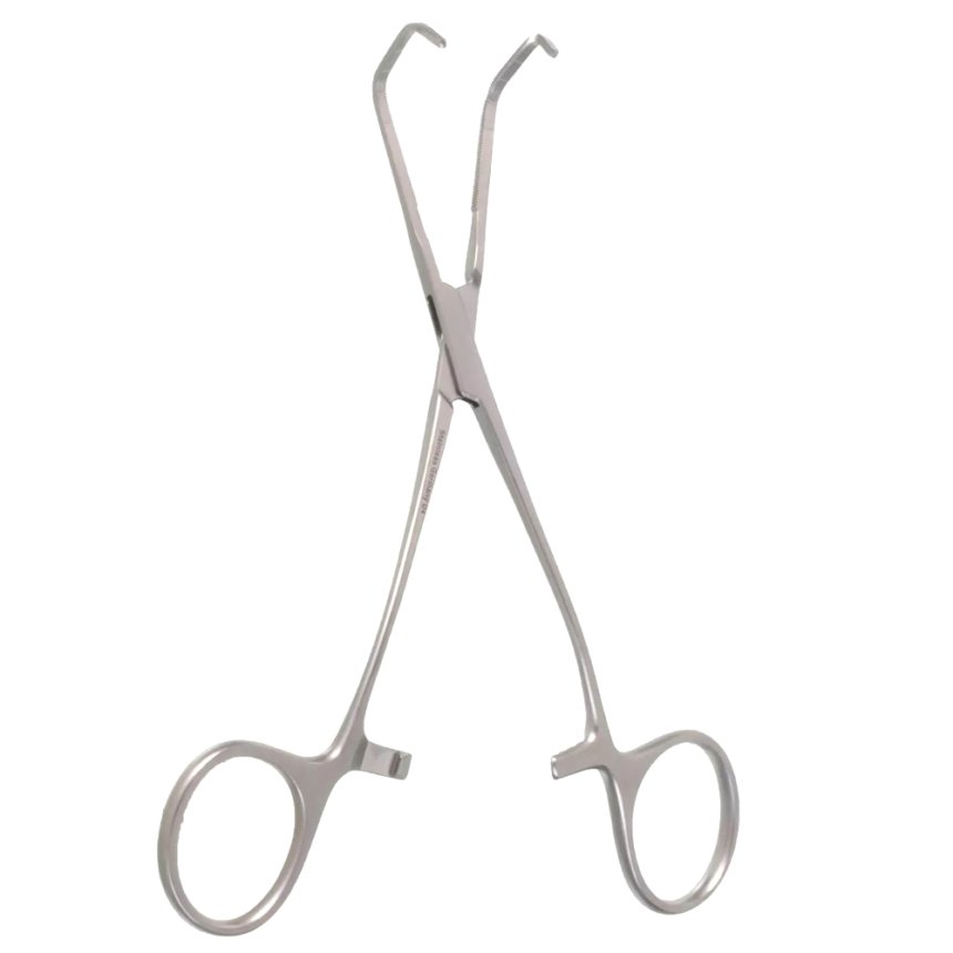 6″ Castaneda Clamp – Curved Shank, Large - Surgical Mark