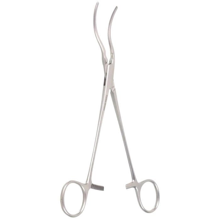8″ Glover Clamp – Curved Right Angle Long - Surgical Mark