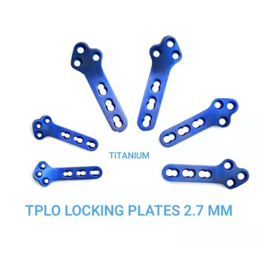 Titanium TPLO Locking Plates – 2.7 mm Veterinary Orthopedic, 10-Piece ...