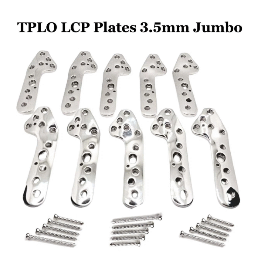 Veterinary Orthopedic TPLO Locking Plates – 3.5 mm Jumbo, 5 Pair with ...