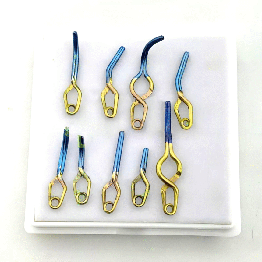 Aneurysm Clips Neurosurgery – 9 PCS Titanium Set - Surgical Mark