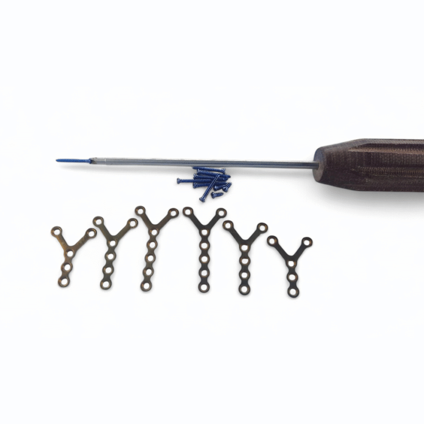 1.5 mm Mini Y Maxillofacial Plate with Cross-Head Screws – Titanium ...