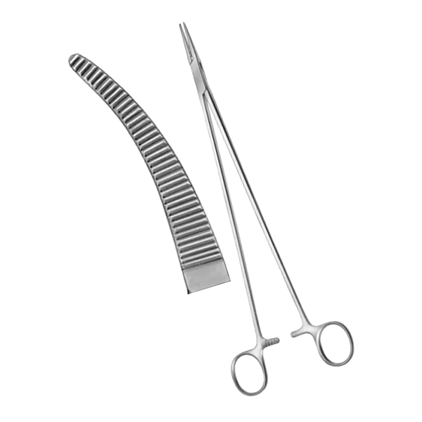 Bridge Delicate Hemostatic Forceps Straight Curved Serrated Jaws 27.3cm ...