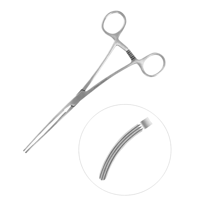 Doyen Atraumatic Forceps Elastic Blades Straight Curved 17.1cm ...