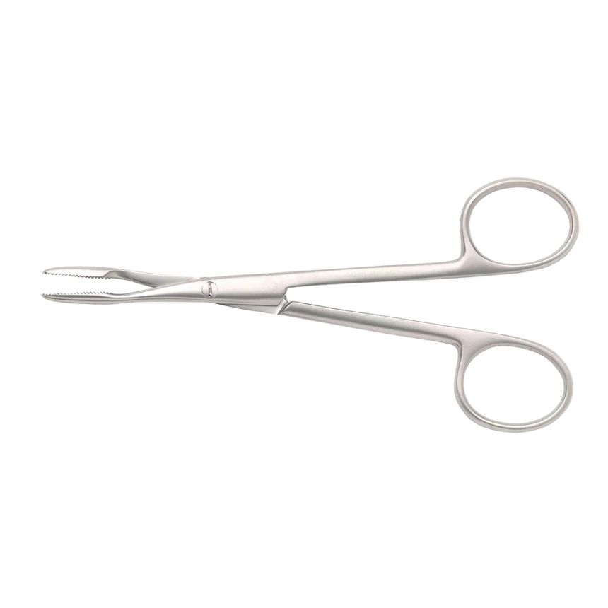 French Pattern Dressing Forceps – Serrated Jaws, 125mm - Surgical Mark